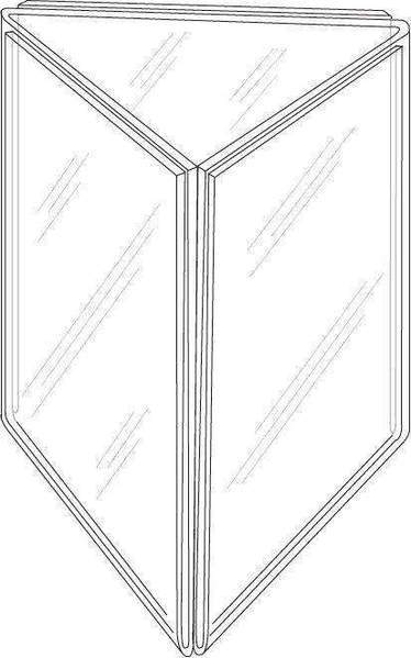LHE-46E: 4w x 6h Clear Styrene Three-Panel Table Tent/Ad Frame – The ...